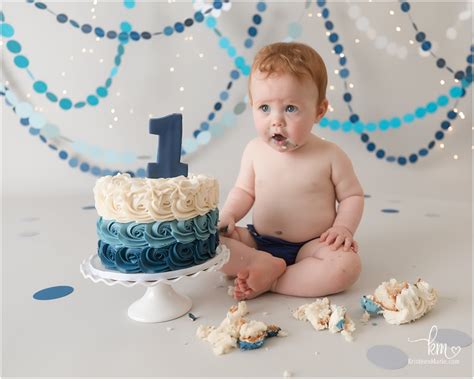 Blue Ombre Cake Smash Session · Kristeenmarie Photography