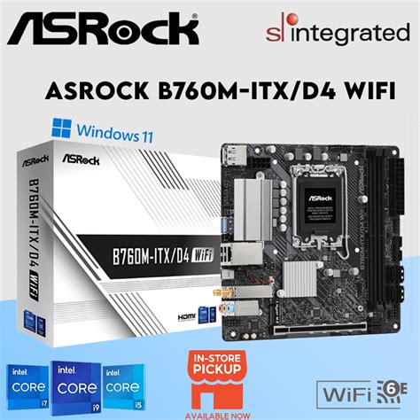 Asrock B760m Itx D4 Wifi Mini Itx Motherboard Intel 12th And14th Gen Processor Combo Shopee