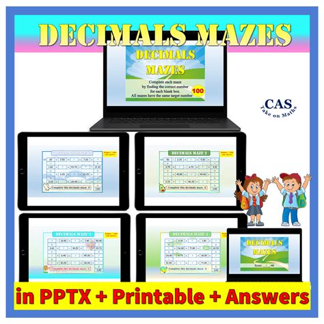 Decimals Mazes Adding And Subtracting Decimals Australian Teachers