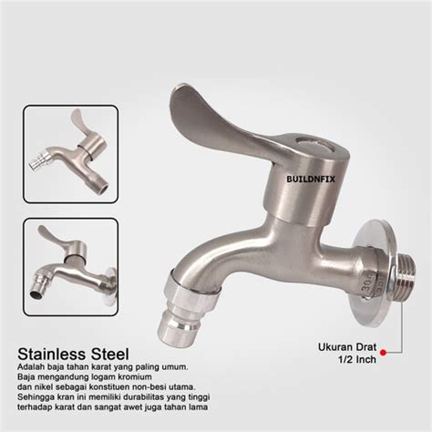 Jual KRAN AIR STAINLESS STEEL SUS INCH KRAN AIR ANTI KARAT Kota Surabaya BUILD N
