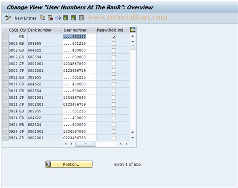 OB SAP Tcode C FI Maintain Table T M