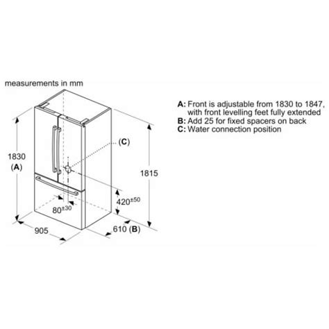 מקרר בוש דגם Kff96piep של Refrigerators