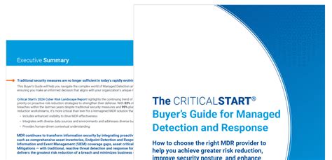 Buyers Guide To Managed Detection And Response Critical Start