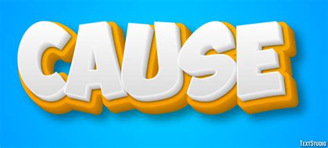 Cause Text Effect And Logo Design Word