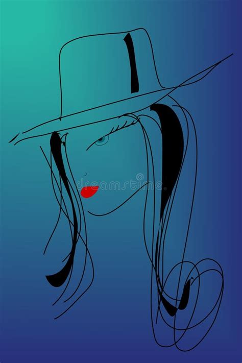Muchacha Con Un Corte De Pelo Agradable Ilustración Del Vector