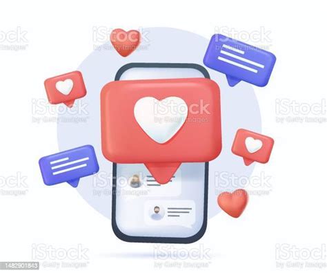 3d 소셜 커뮤니케이션 사랑 채팅 좋아하는 스마트폰 채팅 하트 이모티콘 디지털 마케팅 Smm 사랑 3d 아이콘처럼 스마트폰에 대한 스톡 벡터 아트 및 기타 이미지 Istock