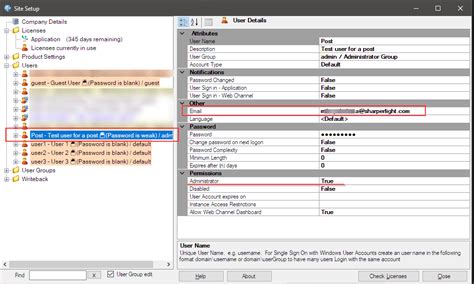 Admin User Lost Password Sharperlight