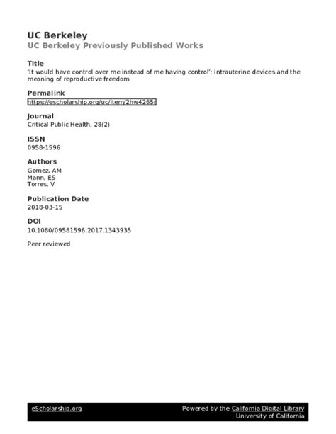 Pdf ‘it Would Have Control Over Me Instead Of Me Having Control