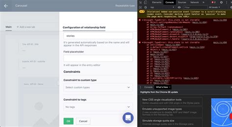 Unable To Select Constraint To Custom Type From Content Relationship