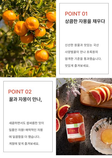 초록원 꿀자몽차 1kg 초록원