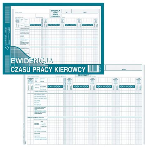 DRUK EWIDENCJA CZASU PRACY KIEROWCY A4 817 1 MiP 10828337936