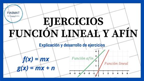 Ejercicios De Funcion Lineal Y Afin Youtube