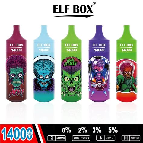 2024 New Original Factory Disposable Vape Elf Box RGB 14000 Puffs With