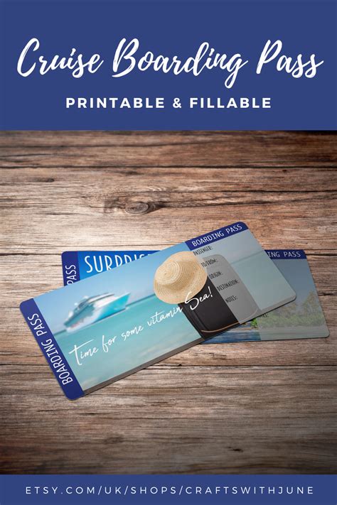 Printable Cruise Boarding Pass Template Favorite Things T Cruise