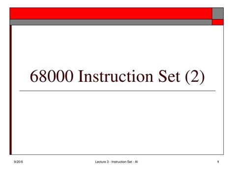 Ppt 68000 Instruction Set 2 Powerpoint Presentation Free Download Id 4405849