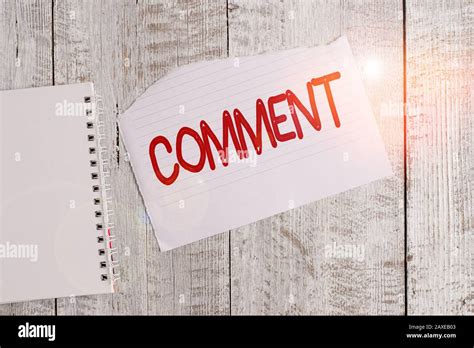 Conceptual Hand Writing Showing Comment Concept Meaning Verbal Written