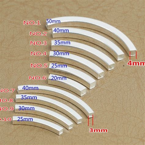 Sterling Silver Tube Beads Etsy
