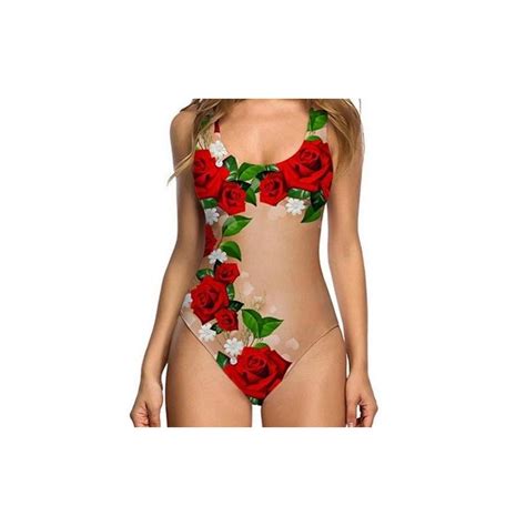 Sexy One Piece Swimsuit Monokini Floral And Fruits Print Store