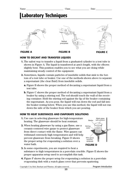Laboratory Techniques