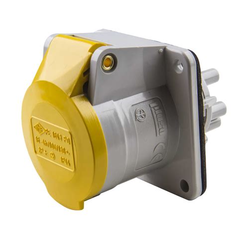 Ilme 16a 2p E 110v Panel Mounted Socket Ip44 Pe1643pq Cef
