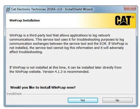 How To Install Winpcap For Cat Et 2023a Diagnostic Software Auto