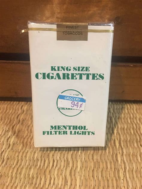 King Size Menthol Filter Lights Cigarette Soft Pack Danly S Vintage