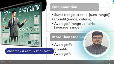 How To Use Conditional Arithmetic In Excel For Powerful Data Analysis Youtube