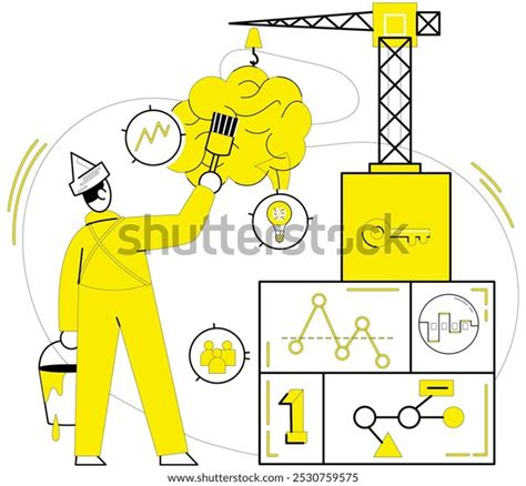 Structured Thinking Vector Illustration Efficient Management Stock