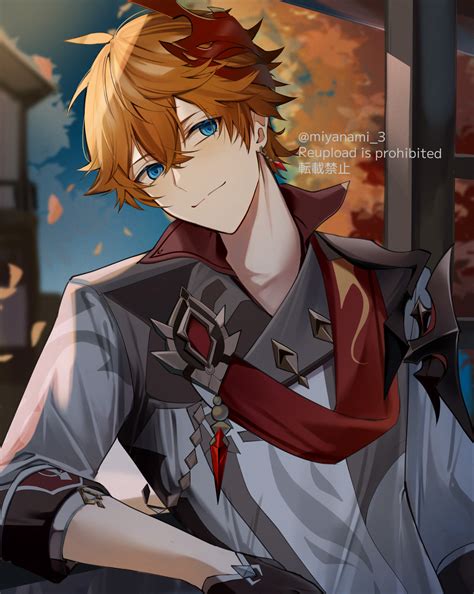 Tartaglia Genshin Impact Drawn By Miyanami3 Danbooru