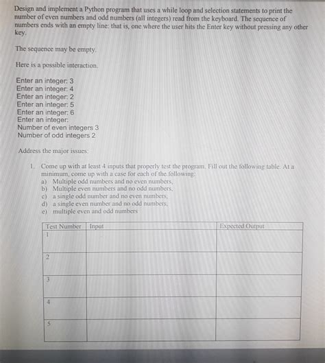 Solved Design And Implement A Python Program That Uses A Chegg