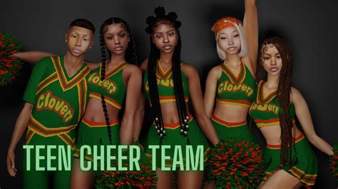 Sims 4 Cas Cheerleading Team Cc Folder And Sim Download Thesims4
