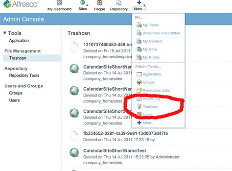Alfresco 30 Recovering From Contentstoredeleted Stack Overflow