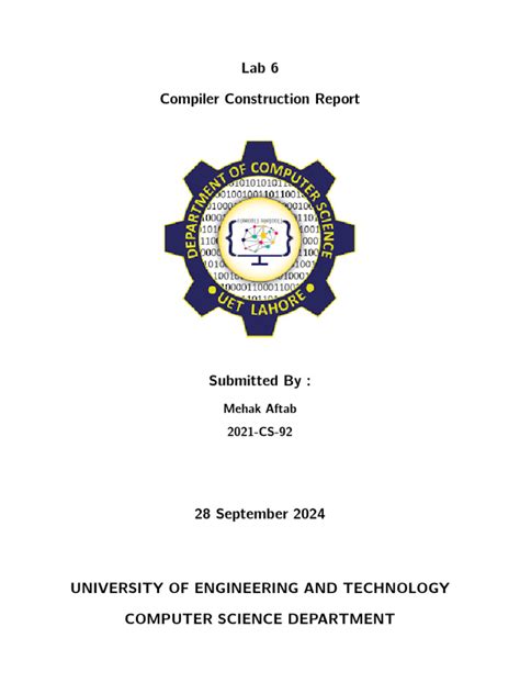 Cclab6report Pdf Software Engineering Grammar