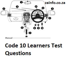 Code Learners Test Questions Free PDF Download ZA INFO