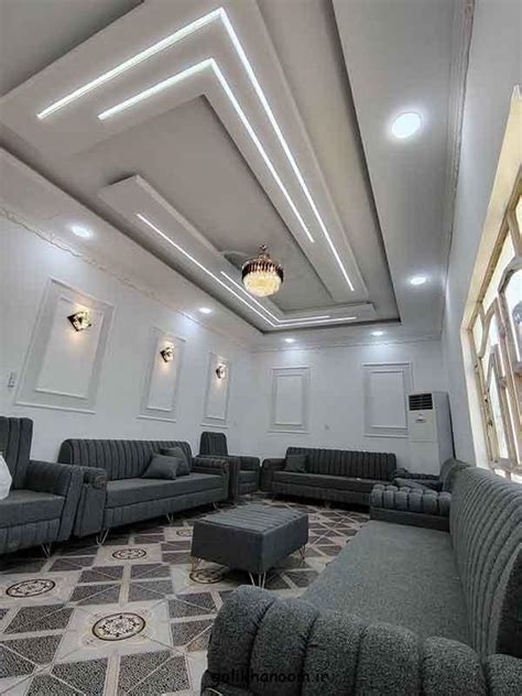 مدل کناف سقف 2025؛ تنوع بالا به شکل ساده، مدرن یا کلاسیک با نورپردازی