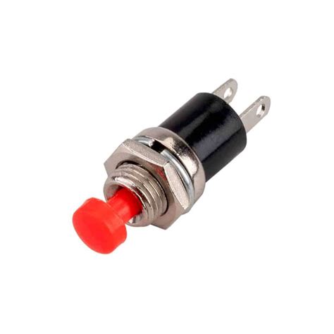 Round Momentary Push Button Switch Onoff Normally Closed 2pin Ac 125v1a Nb 602 Red 7mm
