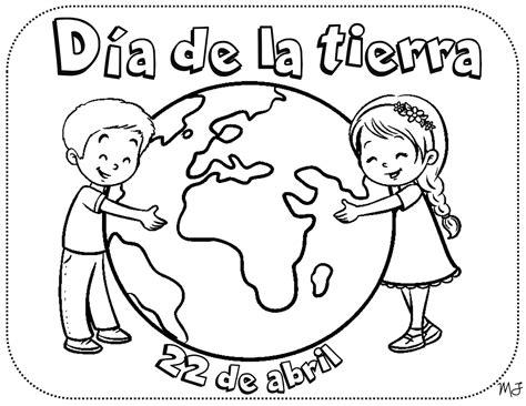 Dia De La Tierra 22 De Abril Dibujos Para Colorear Pr