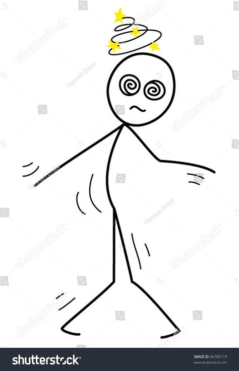 Dizzy Stick Person 01 Stock Vector Illustration 96785119 Shutterstock