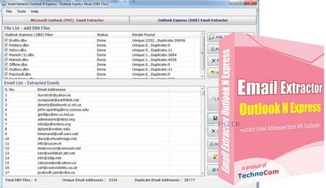 technocom email extractor outlook n express 6 4 2 23 free download