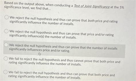 Solved Use The Following Regression Output For The