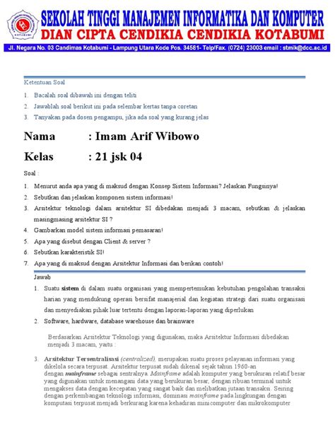 Soal Kuis Pdf Komputer