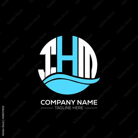 Thm Logo Monogram Isolated On Circle Element Design Template Thm Letter Logo Design On Black