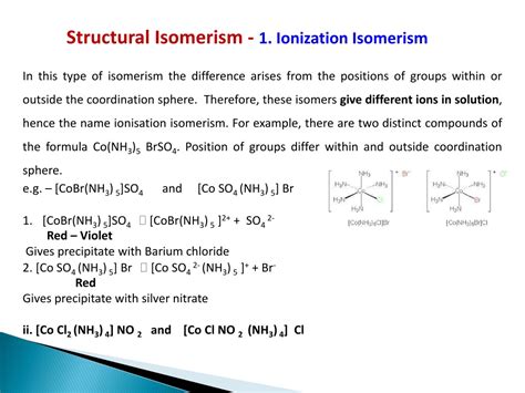 Ppt Isomerism Coordination Compounds Powerpoint Presentation Free