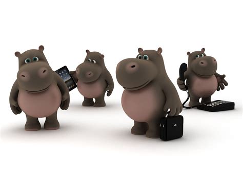 Hipopótamo dos desenhos animados Modelo 3D 59 max obj Free3D