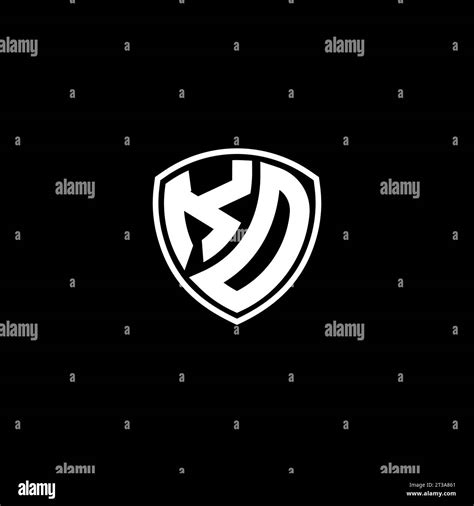 Kd Logo Monogram Emblem Style With Shield Shape Design Template Ideas Stock Vector Image And Art