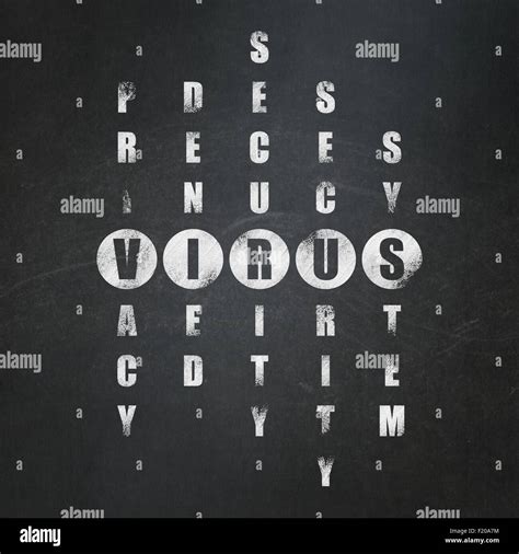 Privacy Concept Word Virus In Solving Crossword Puzzle Stock Photo Alamy