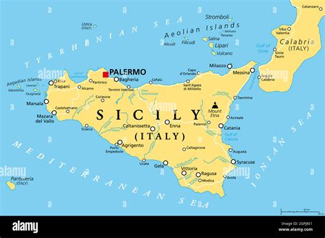 Europe Map Sicily