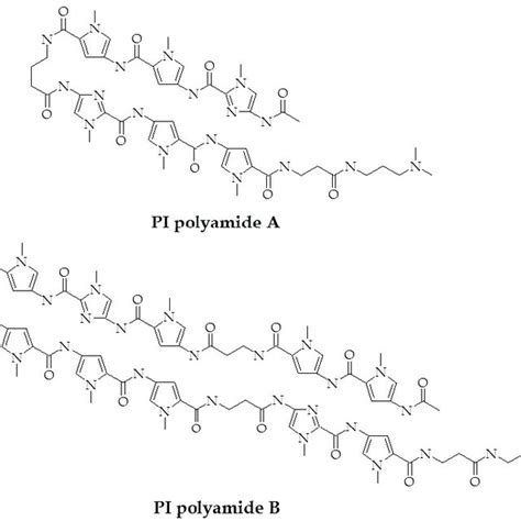 Chemical Structures Of Pi Polyamides A And B Download Scientific Diagram