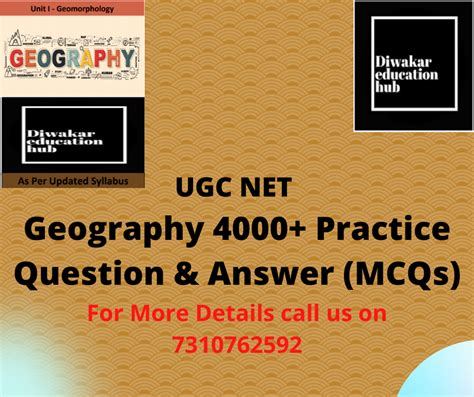 UGC NET Geography Question Bank Topic Wise 4000 MCQ Question
