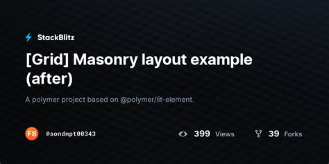 Grid Masonry Layout Example After StackBlitz